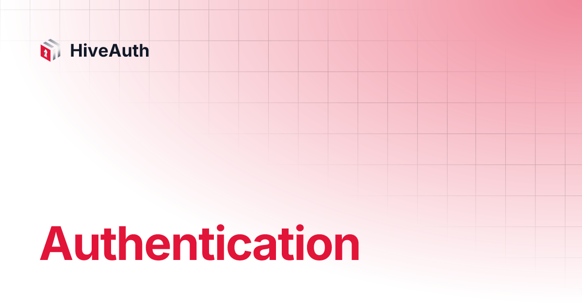 Authentication | HiveAuth